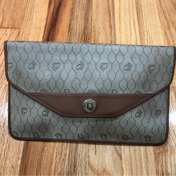 Dior | Bags | Vintage Christian Dior Honeycomb Envelope Clutch ...